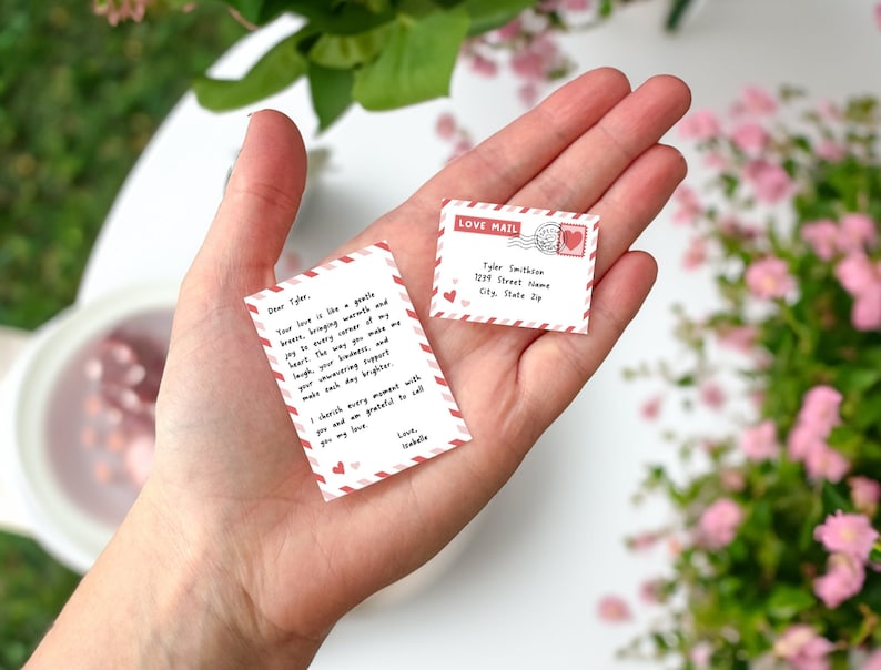 Mini Love Letter Template | Printable Miniature Love Letters With ...