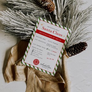 Editable Late Christmas Gift Letter From Santa | Delayed Gift ...