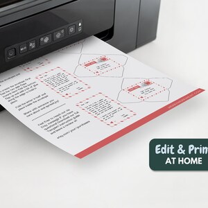 Miniature Love Letter Template With Envelope | Printable Mini Love ...