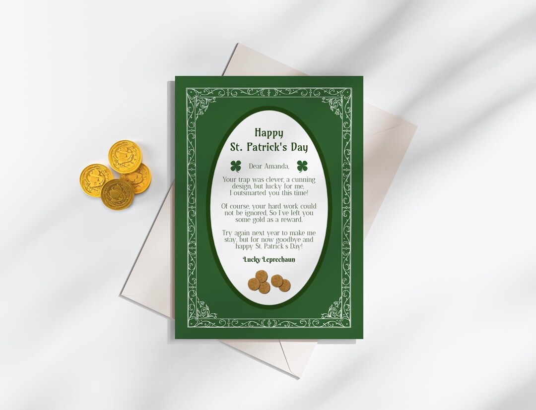 Leprechaun Letter Printable | Leprechaun Trap, St Patrick's Day Kid ...