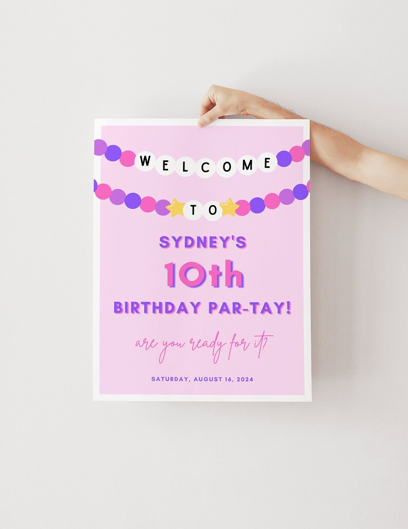 Taylor Swift Birthday Party Welcome Sign Printable Taylor Swift ...