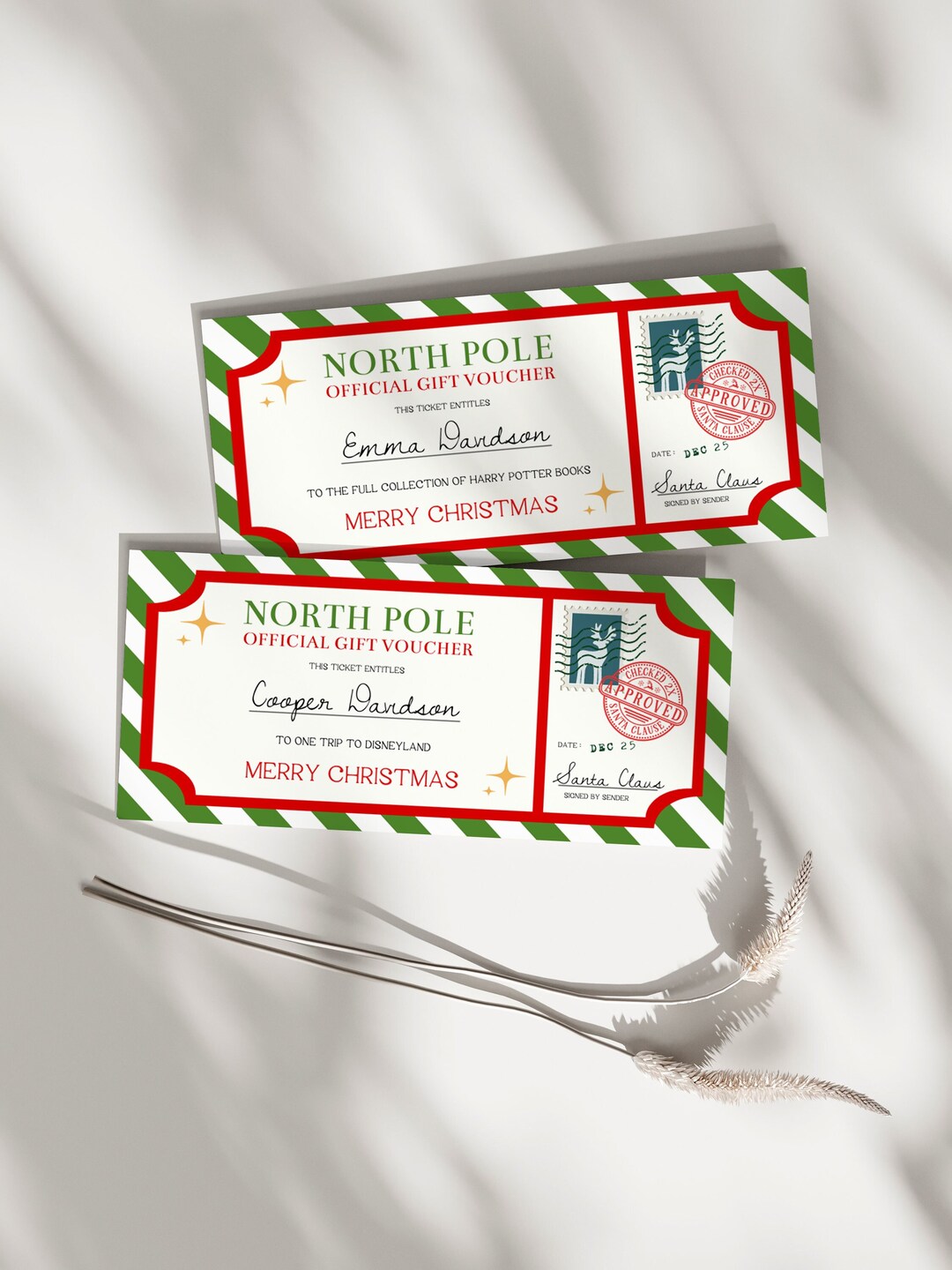 Christmas Gift Voucher Template | North Pole Gift Voucher, Editable ...