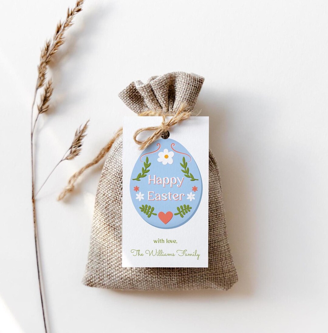 Printable Easter Gift Tags | Easter Cookie Tag, Easter Basket Tag ...