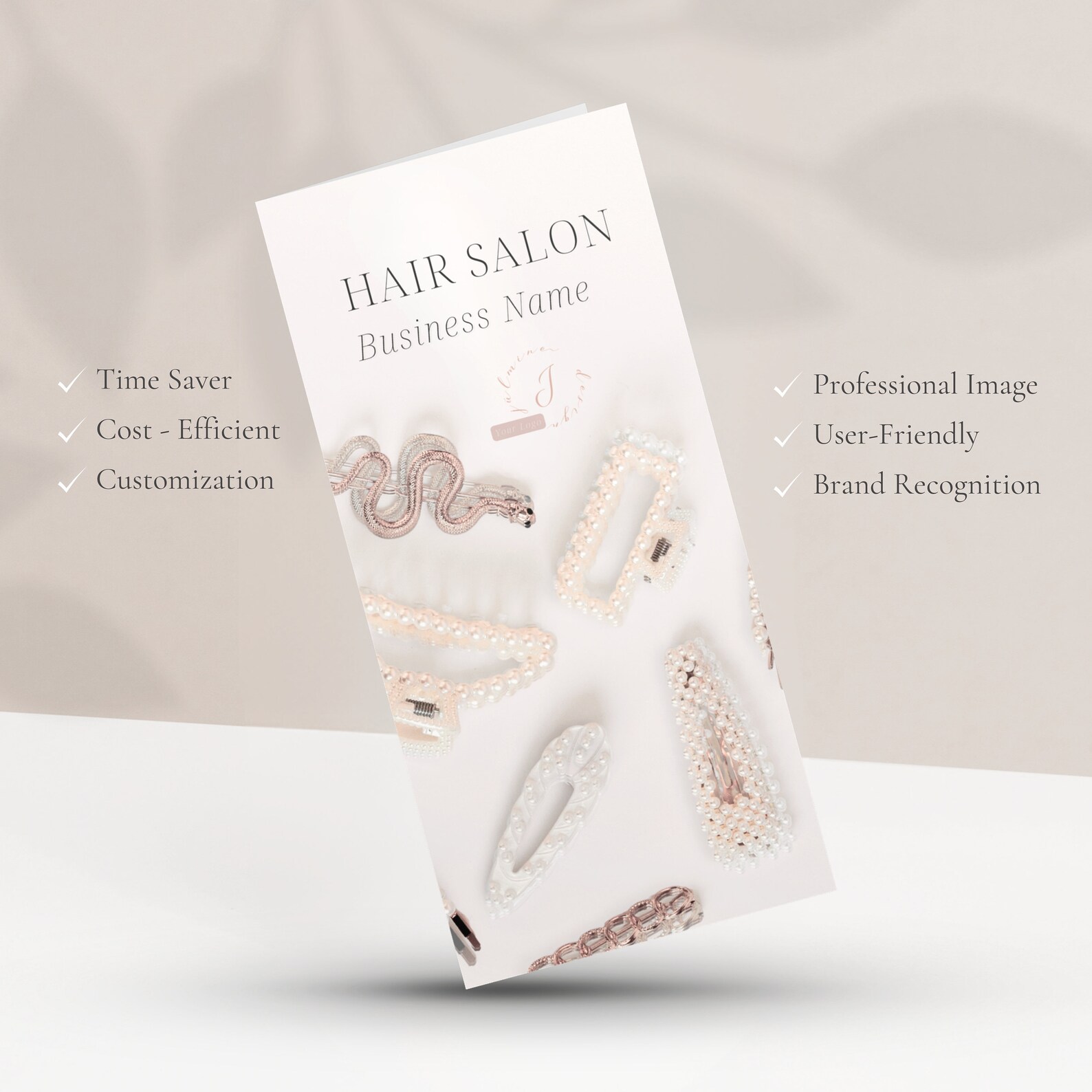 Hair Salon Brochure Template, Editable Hairdresser Trifold Booklet ...