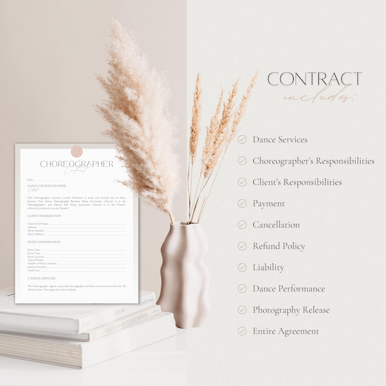 Dance Choreographer Contract Template, Dance Services Contract ...
