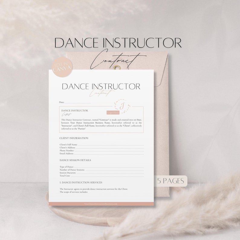 Dance Instructor Contract Template, Dance Services Contract ...
