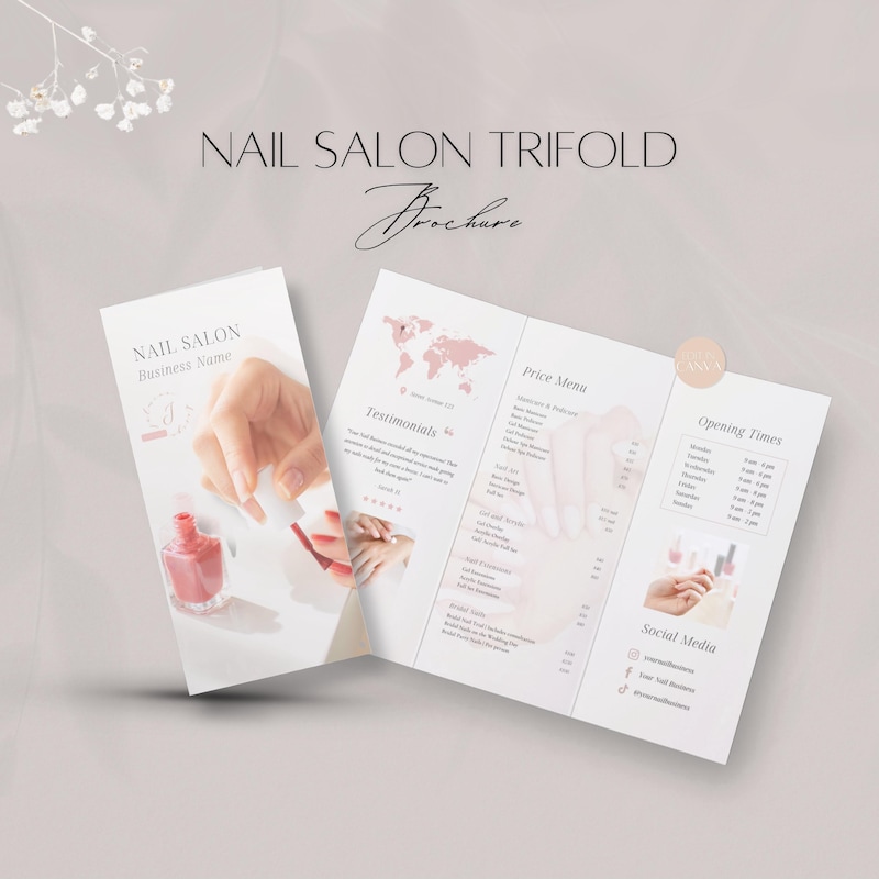Nail Salon Trifold - Etsy