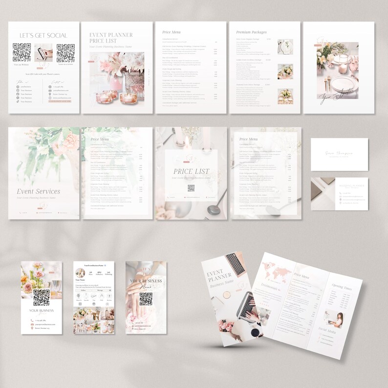 Event Planner Templates Bundle, Editable Event Planning Contract ...