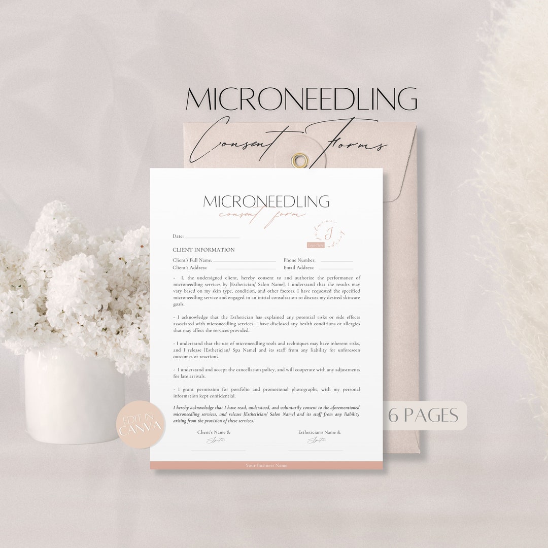 Microneedling Forms Templates, Editable Salon Consultation Form ...
