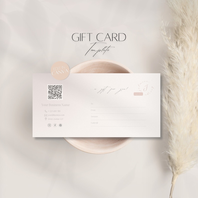 Gift Certificate Template, Editable Gift Card, Premium Small Business ...