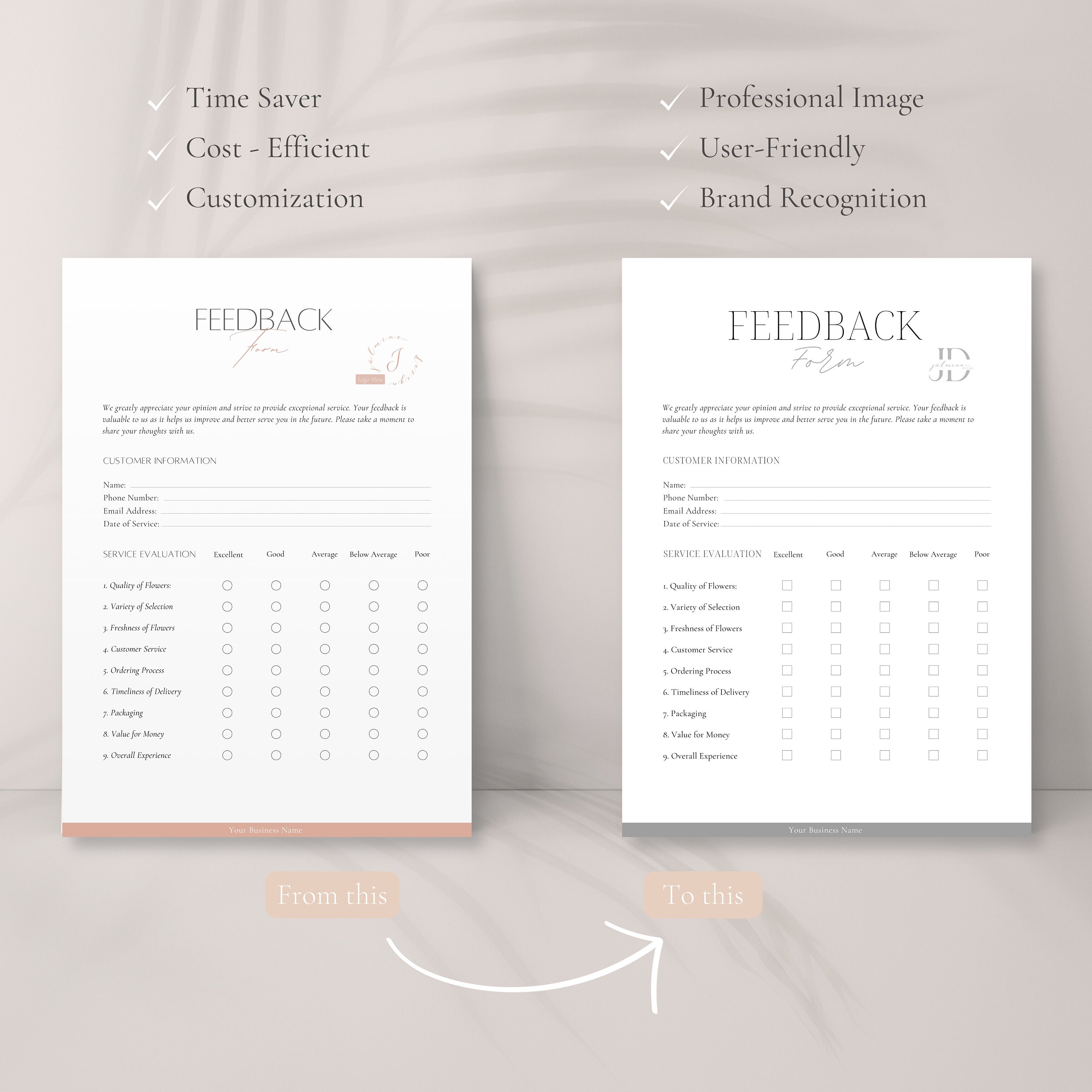 Flower Business Management Forms, Editable Florist Order File ...