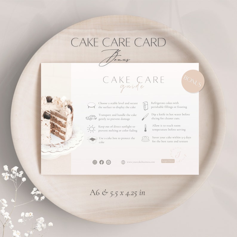 Cake Trifold Brochure Template, Editable Baker Pricing Menu File ...