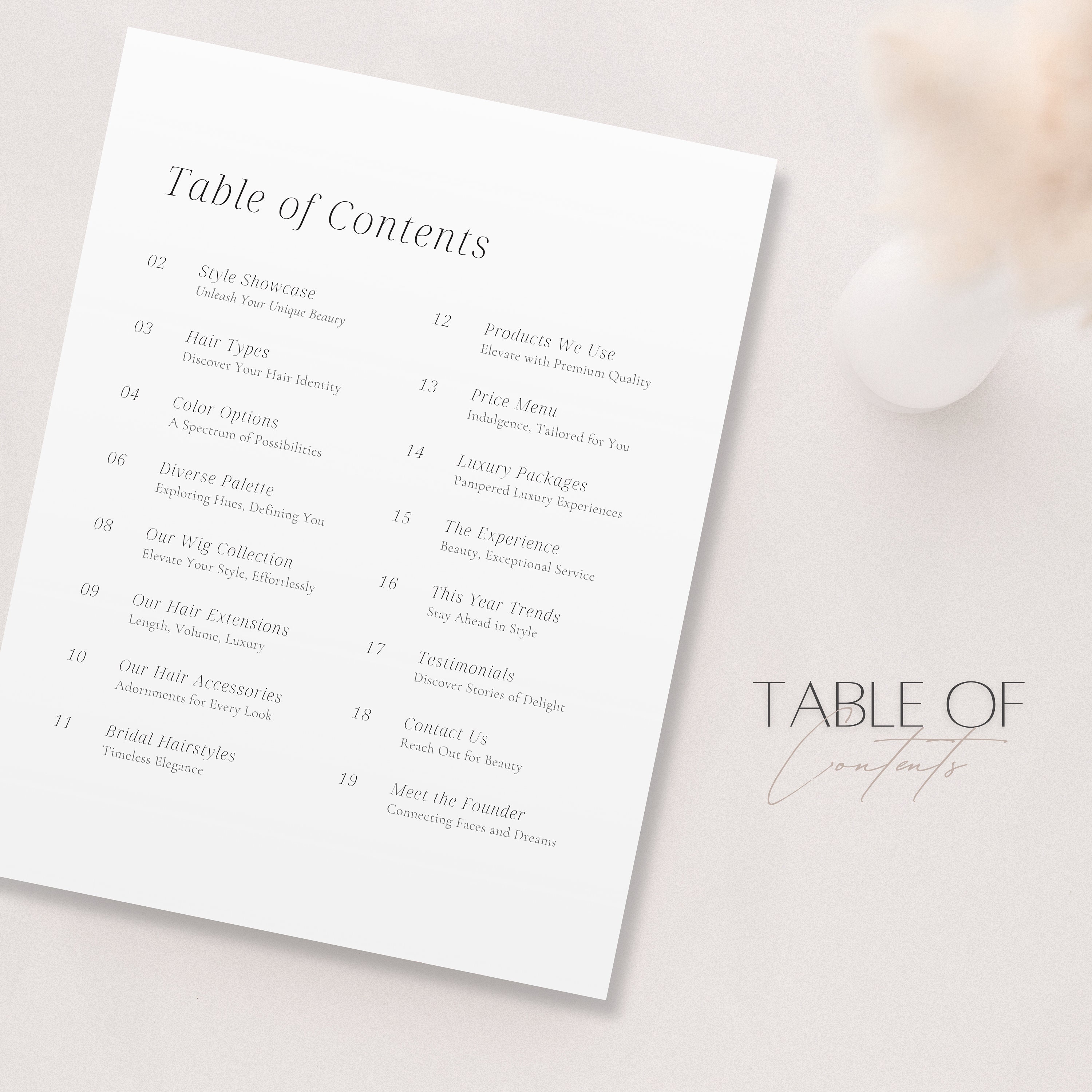 Hair Catalog Template, Editable Hairstylist Magazine, Professional ...