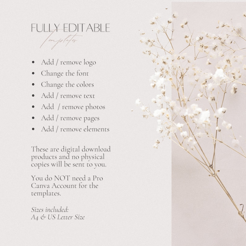 Flower Business Management Forms, Editable Florist Order File ...