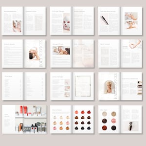 Beauty Salon Catalog Template, Editable Beauty Expert Magazine ...