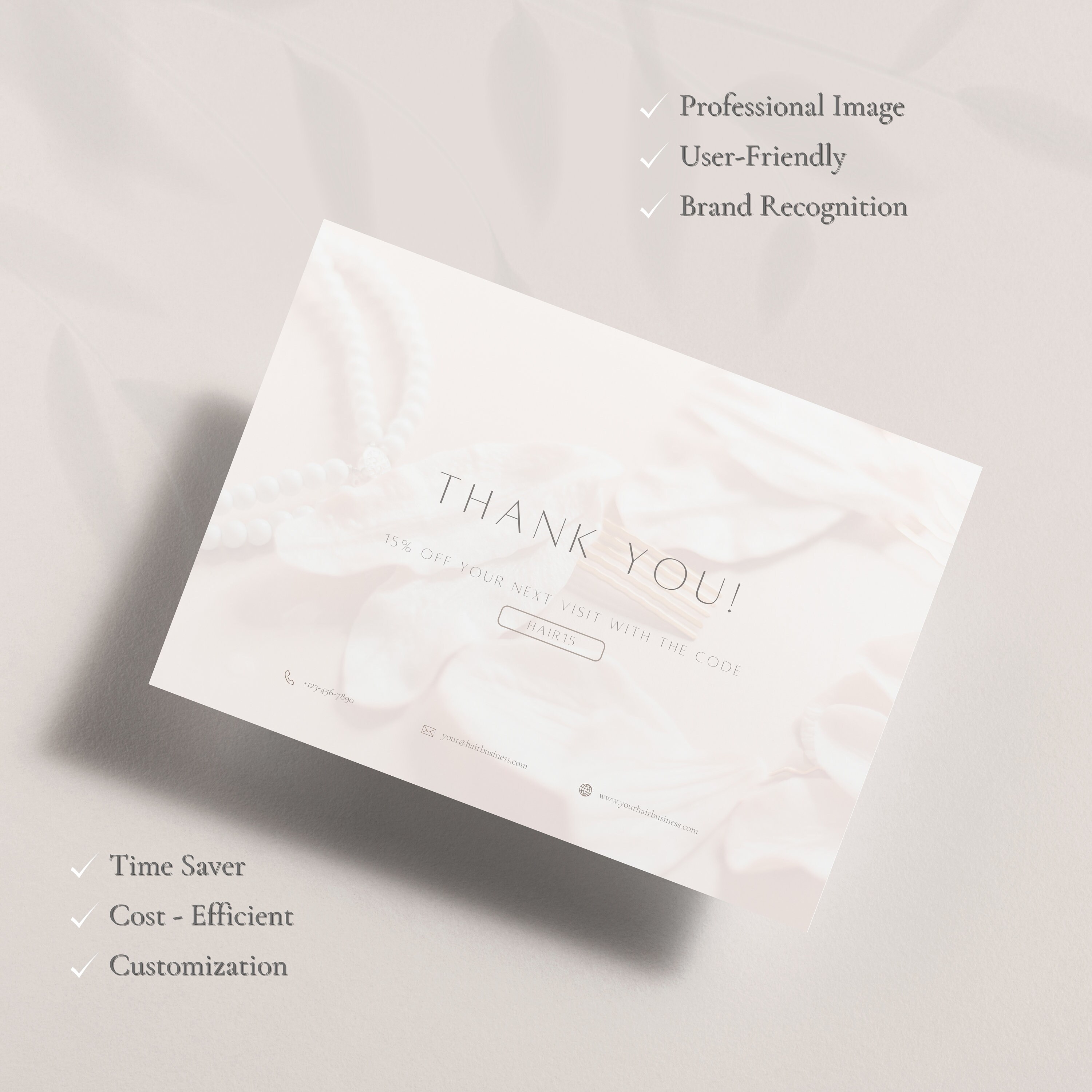 Hair Extensions Care Card Template, Editable Hairdresser Instructions ...
