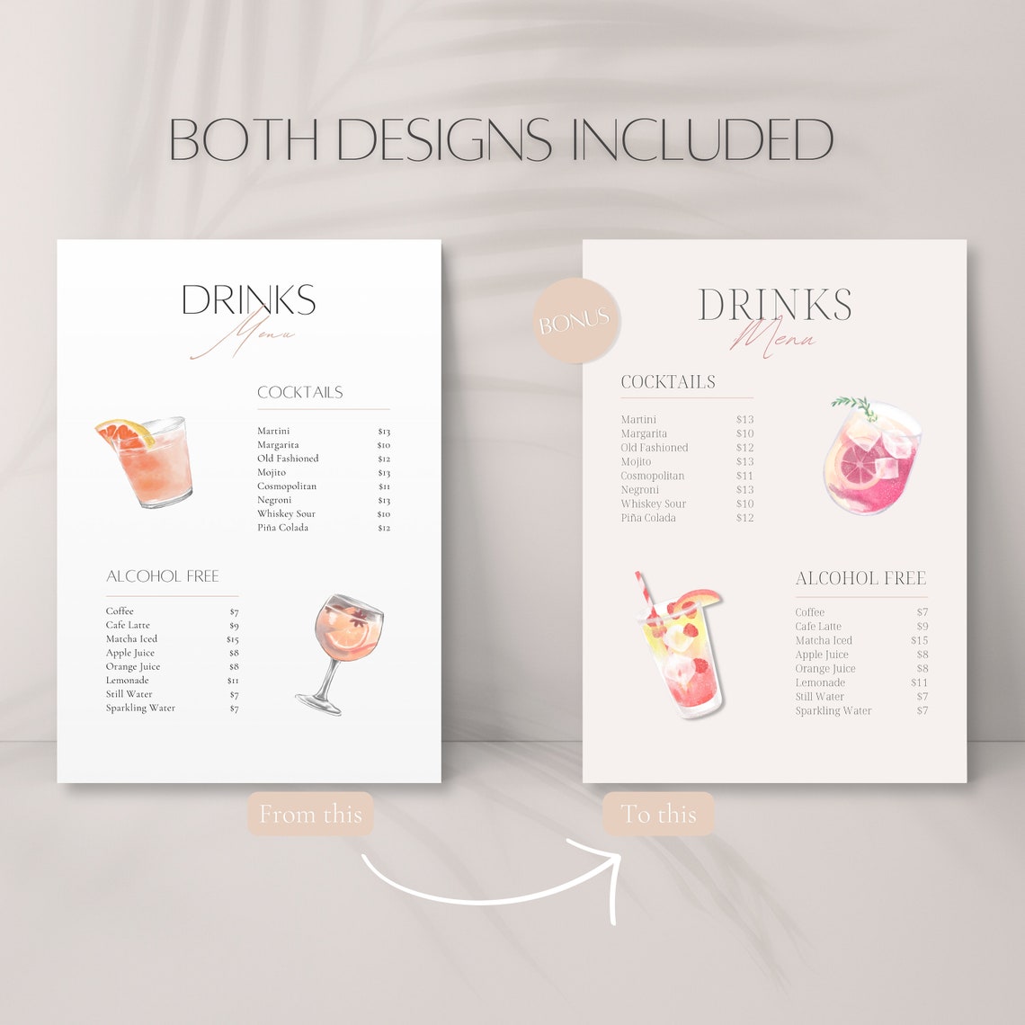 Mobile Bar Forms Bundle, Editable Bartending Business Contract ...