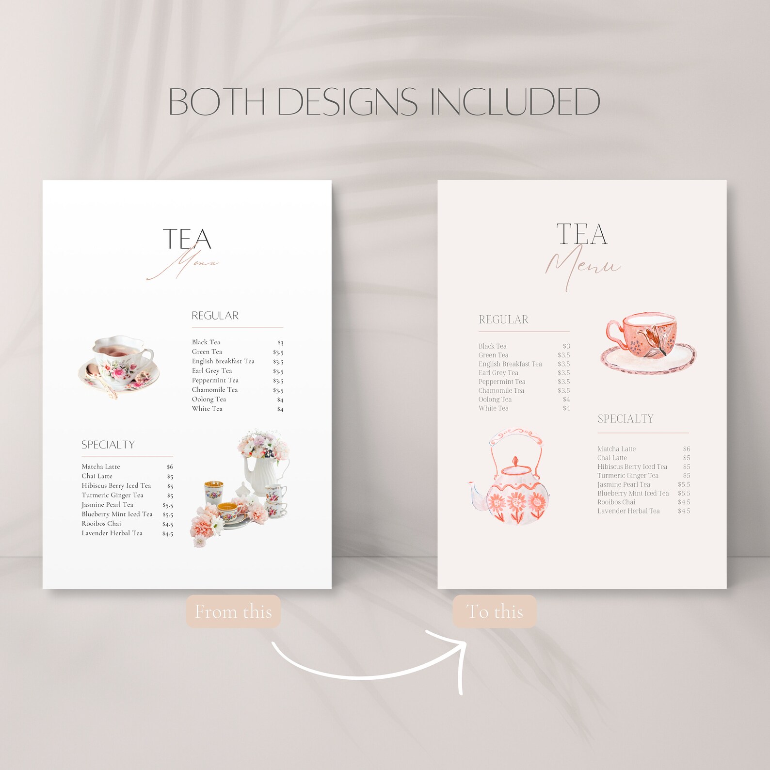 Event Menu Templates, Editable Mobile Bar Price List, Professional ...