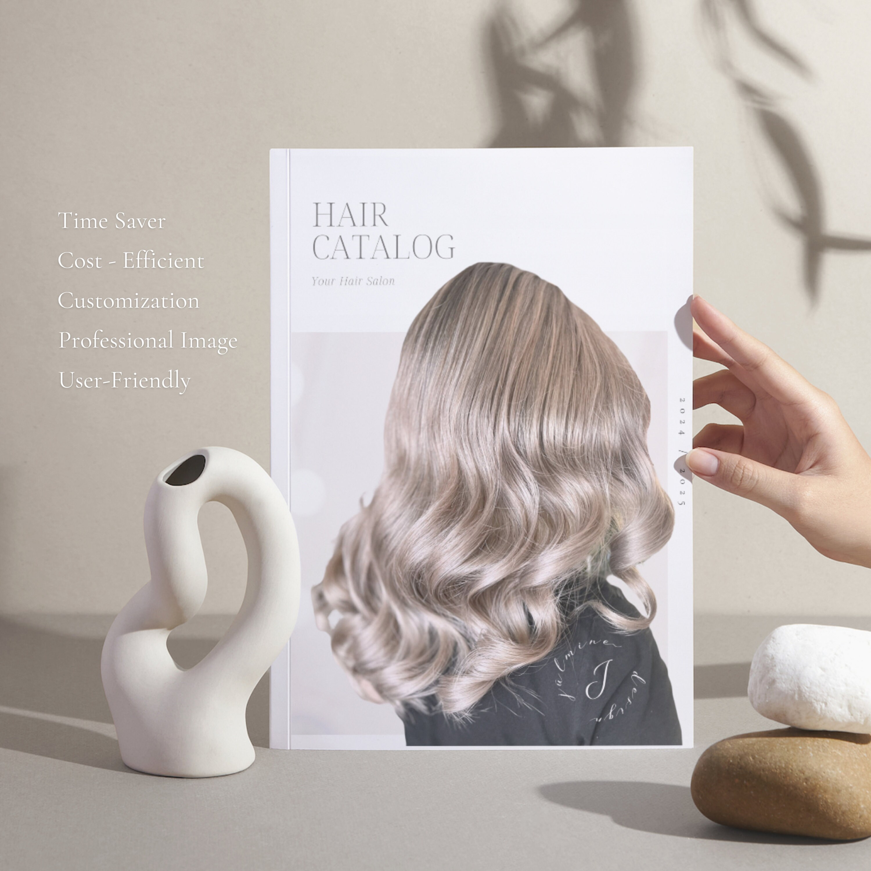 Hair Catalog Template, Editable Hairstylist Magazine, Professional ...