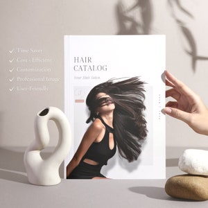 Hair Catalog Template, Editable Hairstylist Magazine, Professional ...
