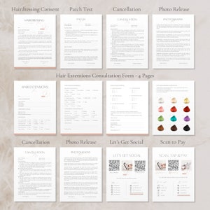 Hairdressing Mega-bundle Templates, Editable Hairstylist Catalog ...