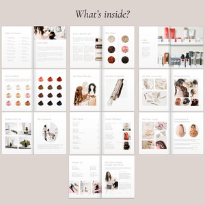 Hair Catalog Template, Editable Hairstylist Magazine, Professional ...