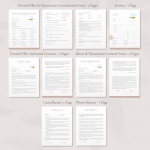 Dermal Filler, Neurotoxin Consent Forms, Editable Botox Consultation ...