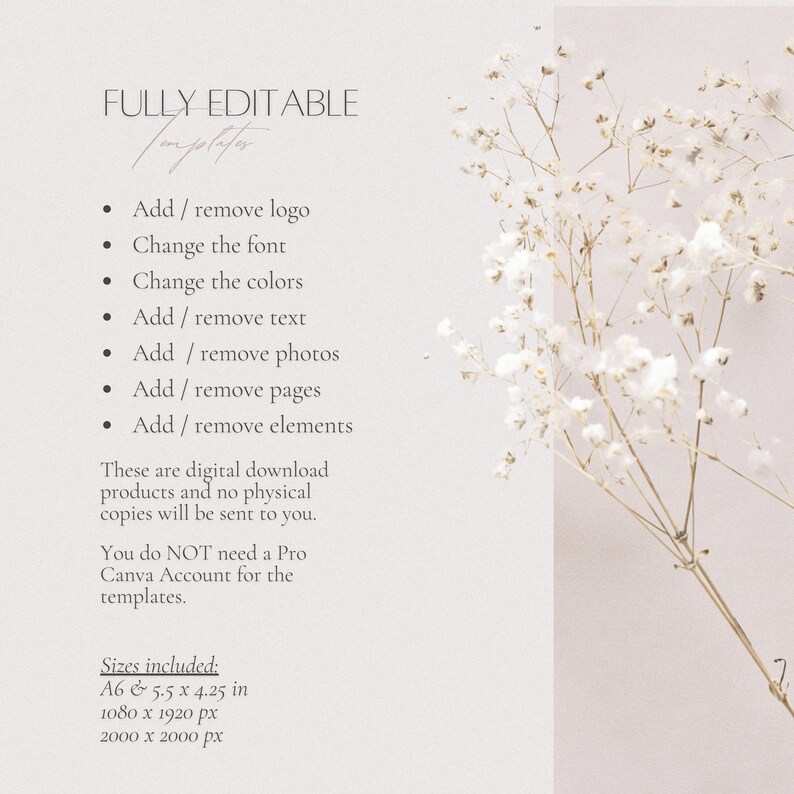 Florist Instagram Templates, Flower Business Social Media Posts ...