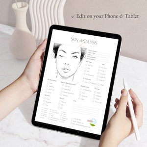 Skin Analysis Form Template, Editable Facial Assessment, Professional ...