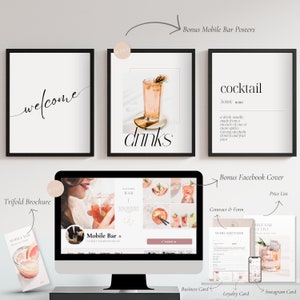 Mobile Bar Mega Bundle Templates, Editable Bartender Contract ...