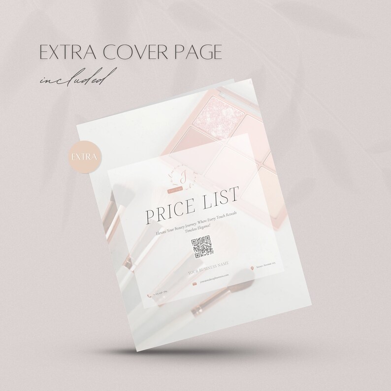 Makeup Price List Template, Editable Makeup Artist Pricing Menu ...