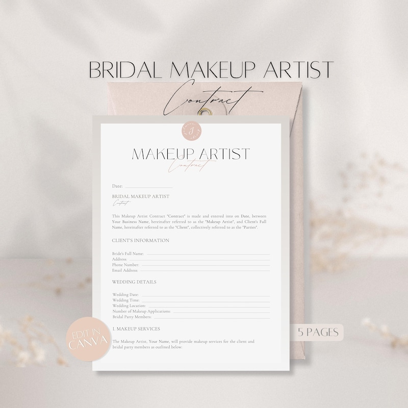 Makeup Bride Contract - Etsy UK
