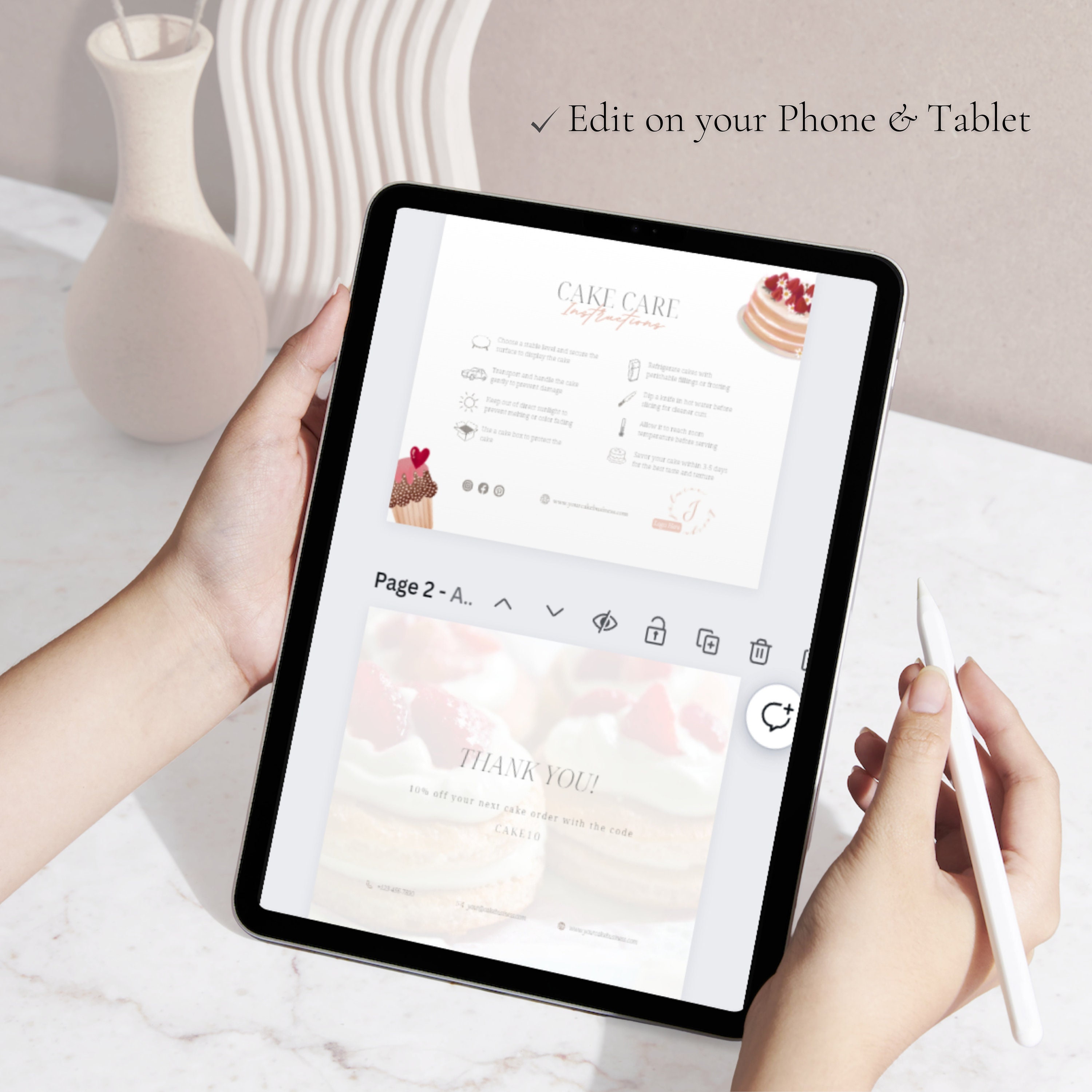 Cake Business Bundle Forms, Editable Cake Baker Contract, Professional ...