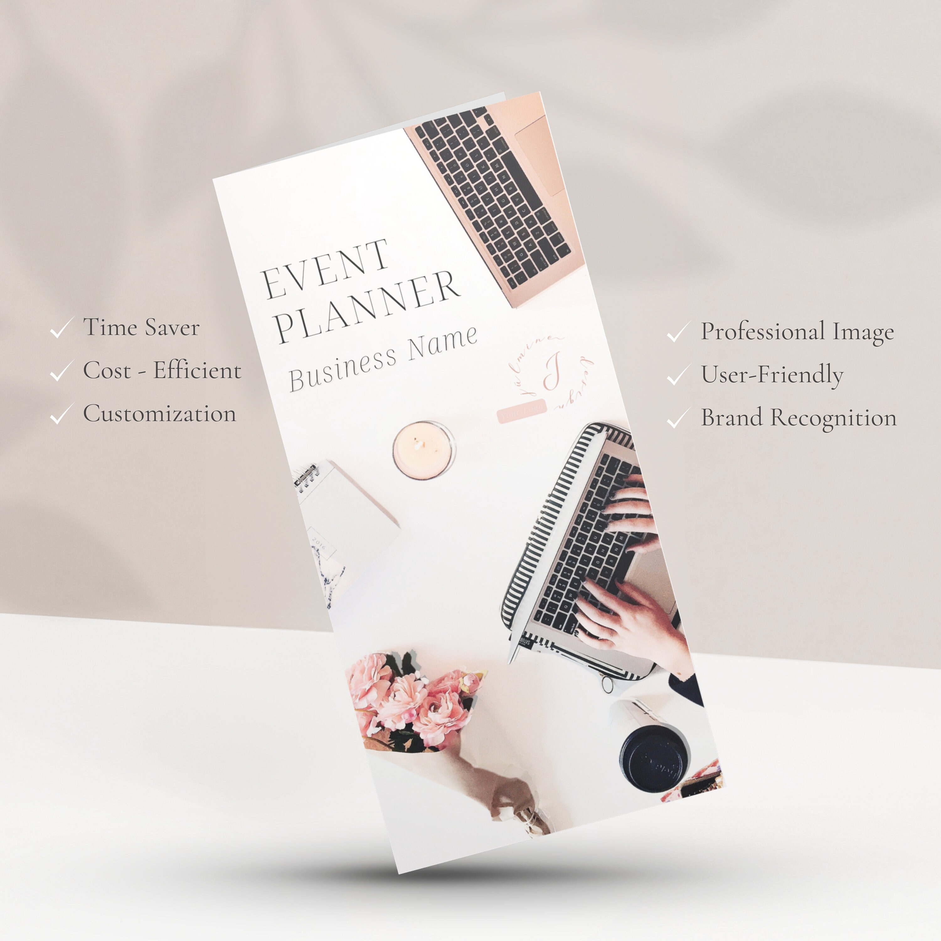 Event Services Trifold Brochure Template, Editable Event Planner ...