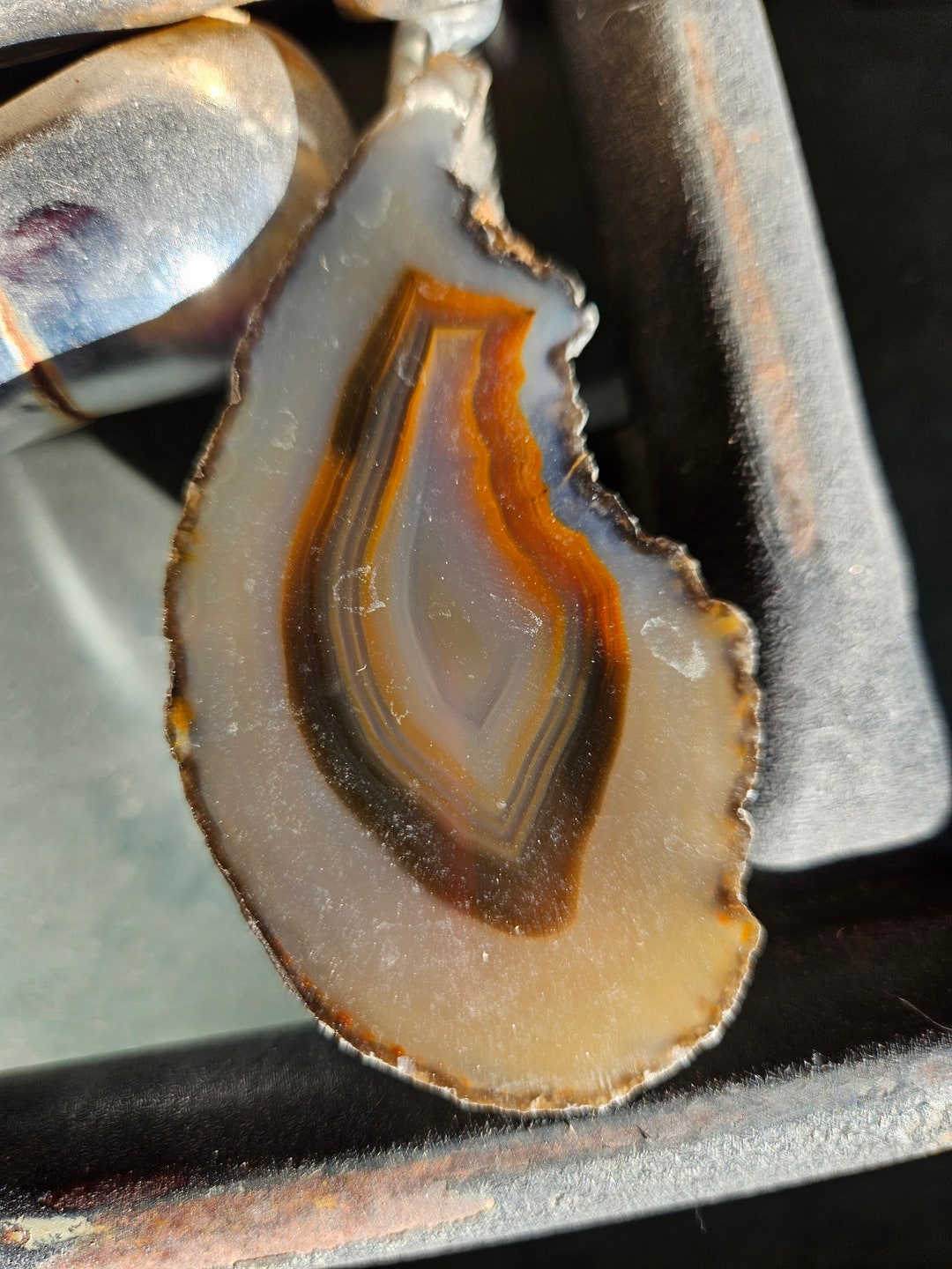 Banded Agate From Wyoming . Polished Face as Pictured - Etsy
