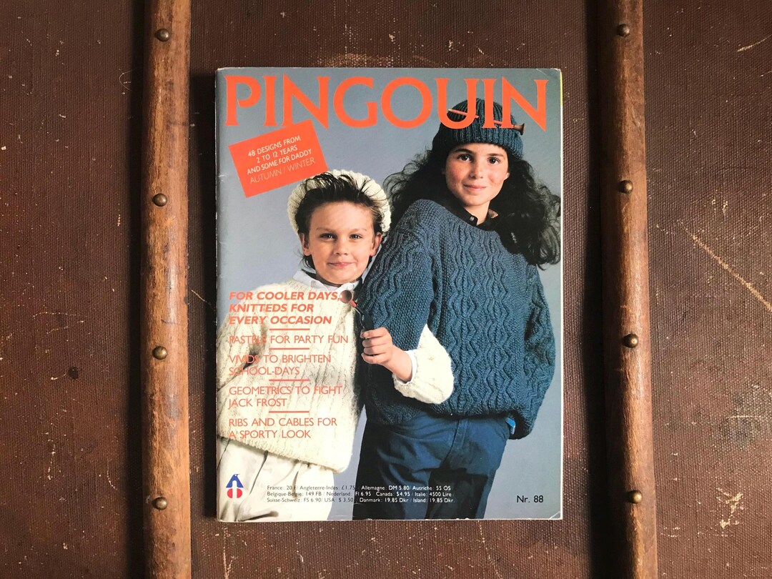 Pingouin Magazine, No. 88, Fall/winter, 1980's Knitting Magazine - Etsy