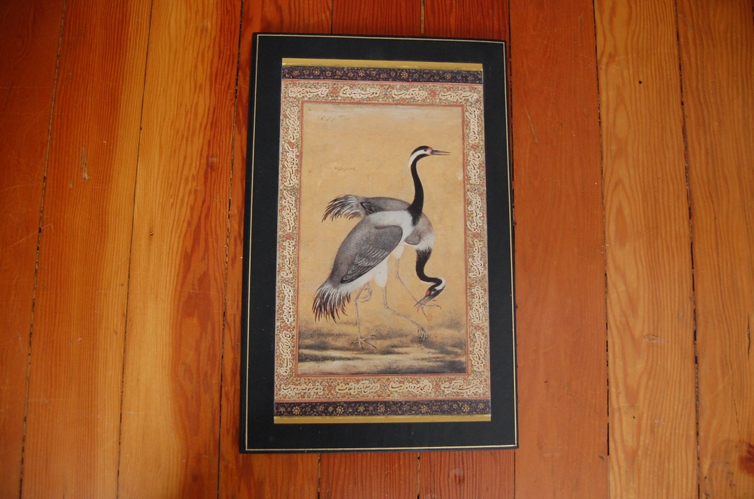 Vintage Legal Pad Folder With Two Cranes by Ustad Mansur, Pierre ...