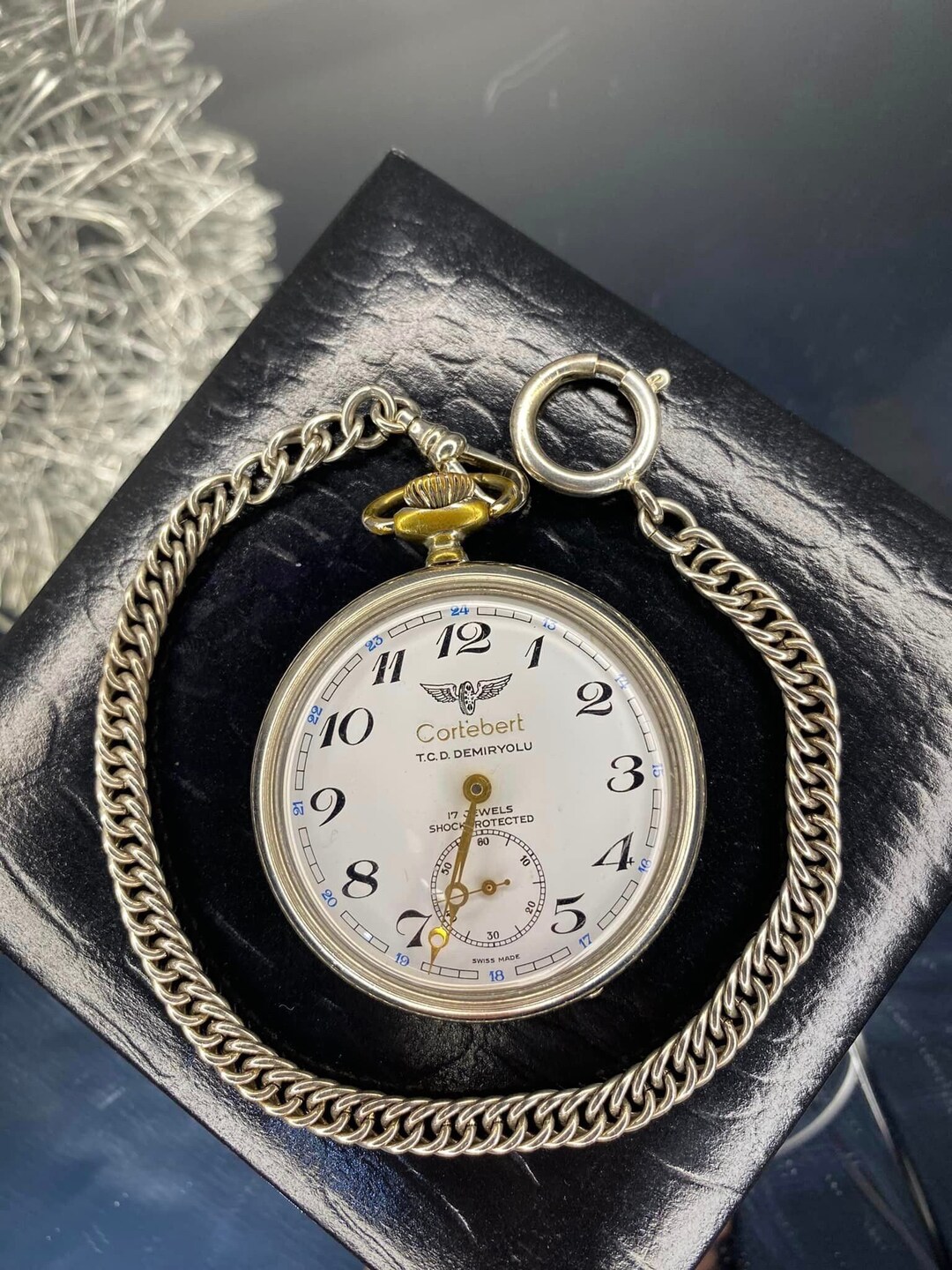 Reloj Cortebert TCDD Köstekli Kurmalı Saat Cep Saati años 40 - Etsy México