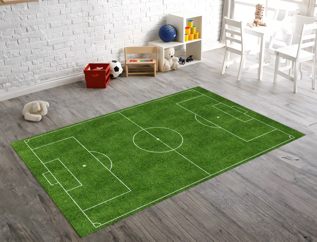 Soccer Field Rug, Football Field Rug, Kids Room Decor, for Children ...
