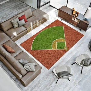 Baseball Rug, Baseball Field Rug, Kids Room Decor, Gift for Boys ...