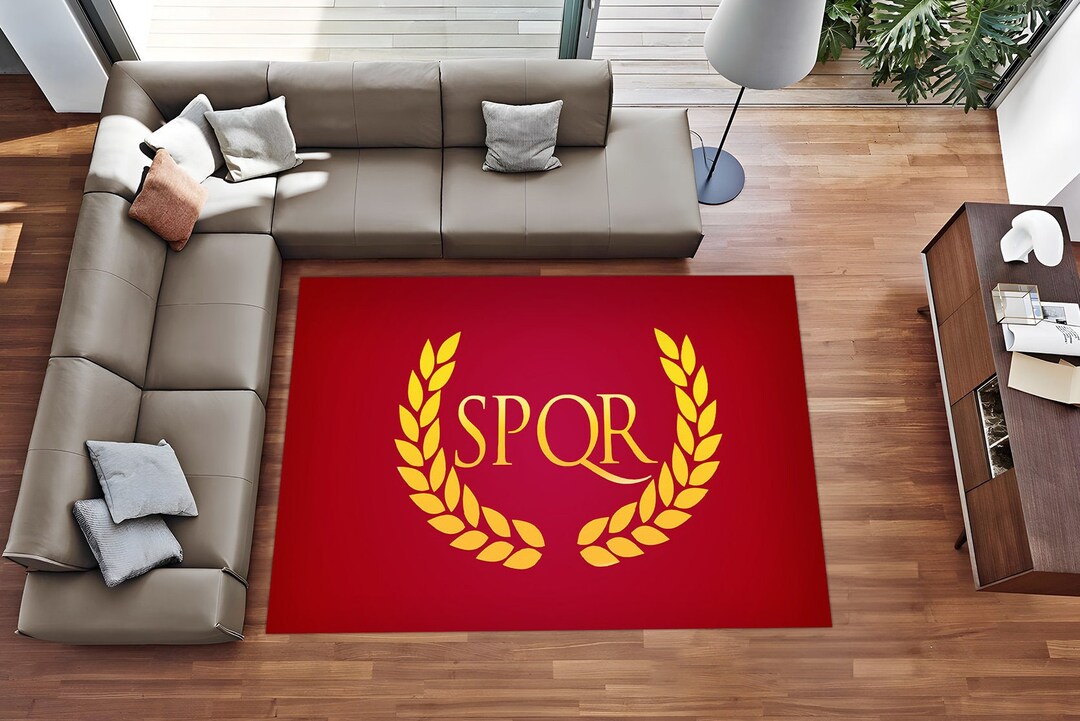 Roman Empire Rug, SPQR Rug, Flag Rug, History Themed Rug, Ancient Rome ...
