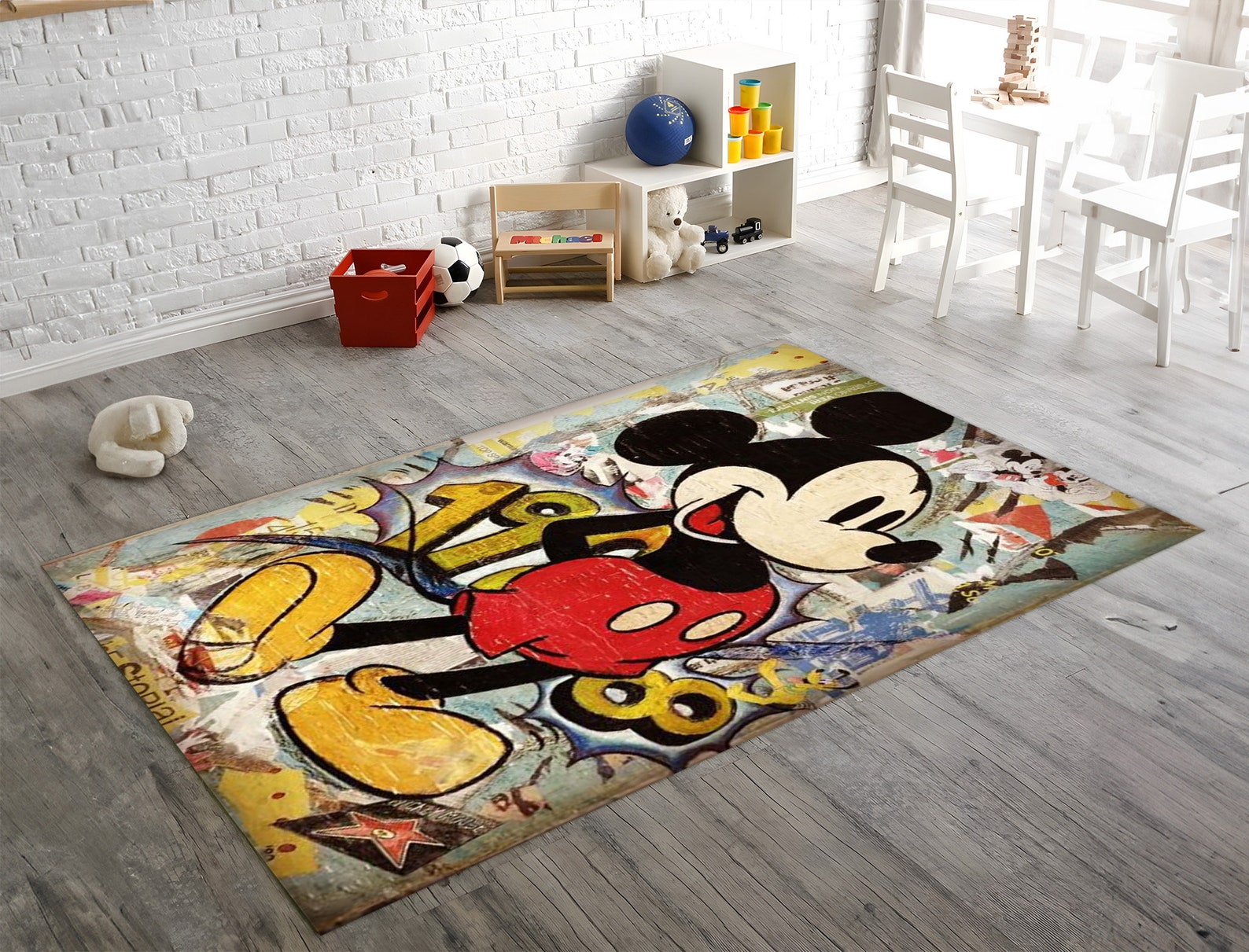 Mickey Mouse Rug, Cartoon Theme Rug, Kids Room Rug, Home Decor, Gift ...