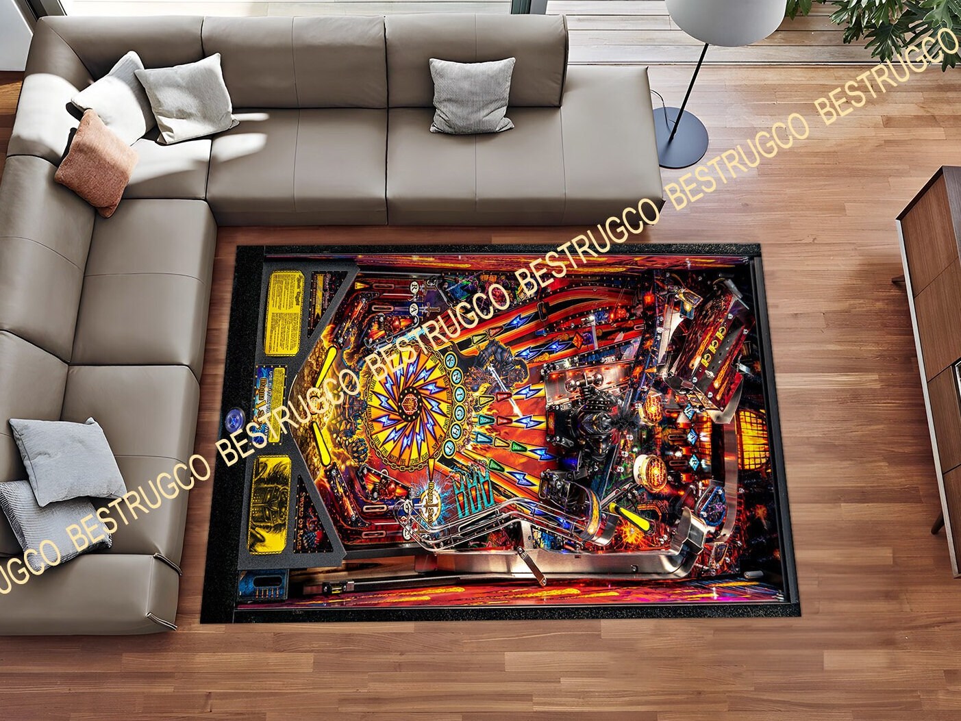 Blackknight Pinball Rug, Black Knight Pinball, Pinball Playfield Rugs ...
