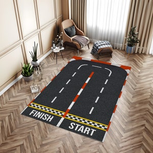 Race Track,kids Play Rug,race Track Rug,start Line ,finish Line,long ...