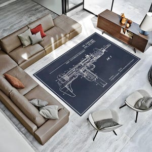 Uzi Rug, Rifle Rug, Gamer Room Carpet, Gaming Room Rug, Home Decor ...