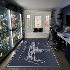 Uzi Rug, Rifle Rug, Gamer Room Carpet, Gaming Room Rug, Home Decor ...