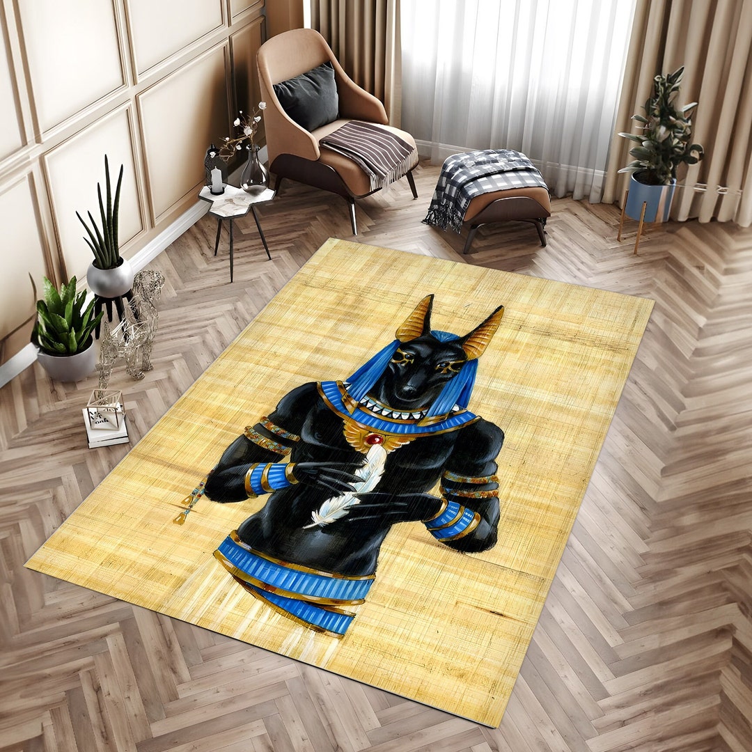 Anubis Rug, Ancient Rug, Egypt Rug, Mystic Decor, Room Decor, Office ...
