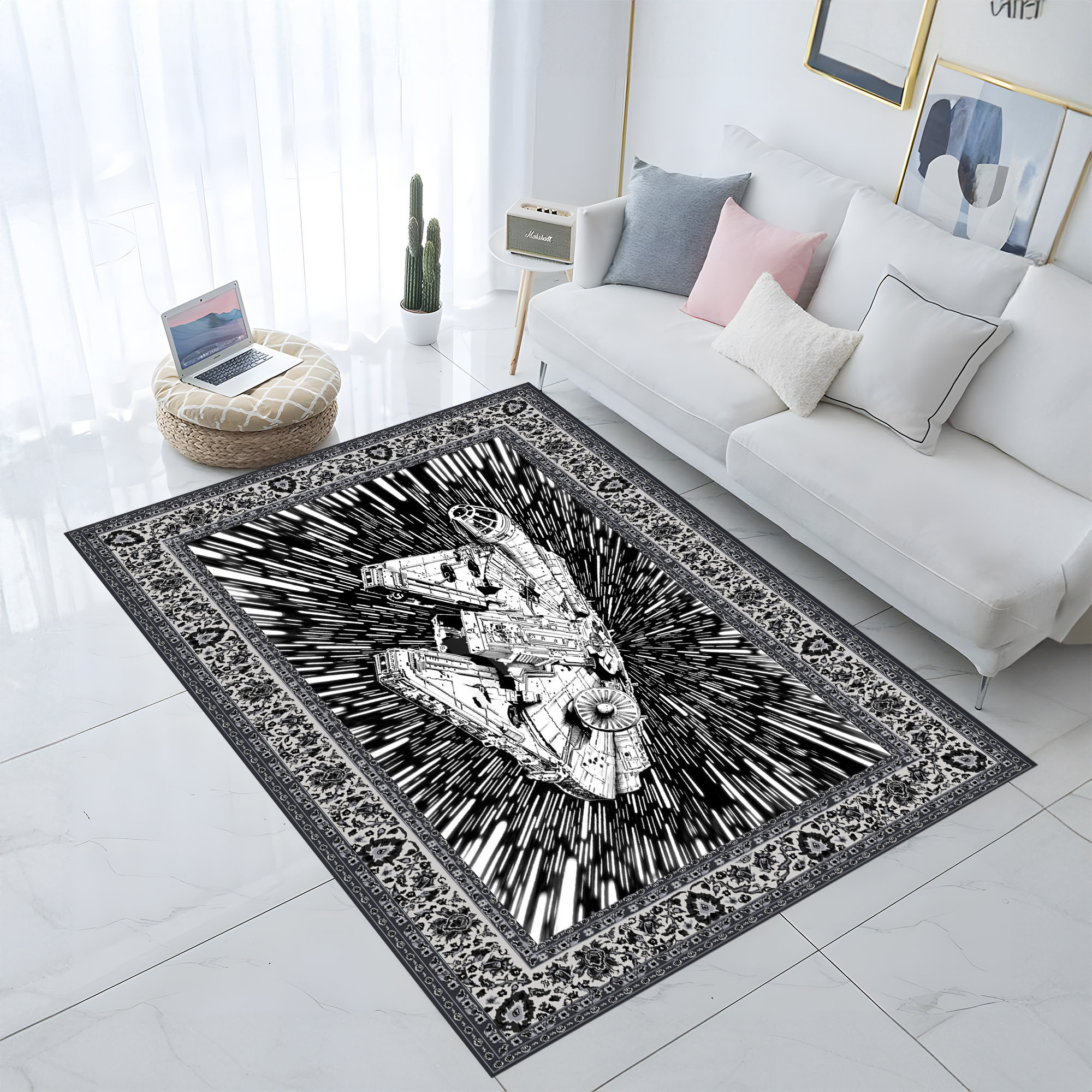 Keep off and Starwars Rug, Millenium Falcon Rug, Starwars Ship Rug ...