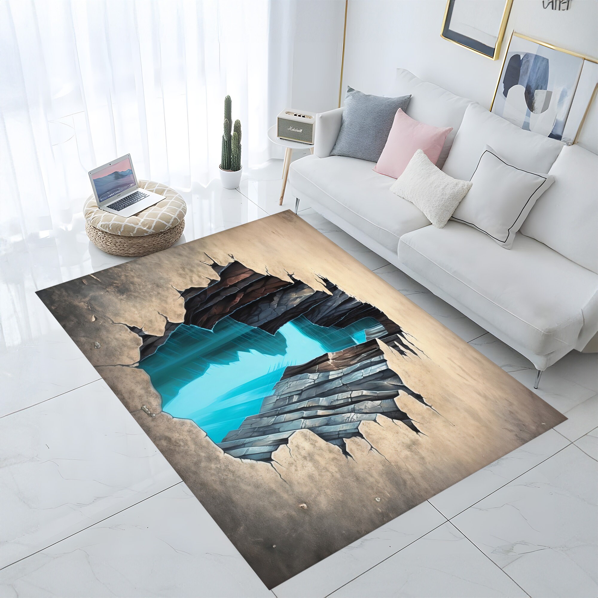 3D Rug, 3D Design, Deep Hole Rug, 3D Huge Crack, Illusion Rug,optical ...