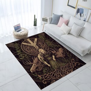 Slavic Paganism Rug, Pagan Rug, Animal Pattern Rug, Room Decor ...